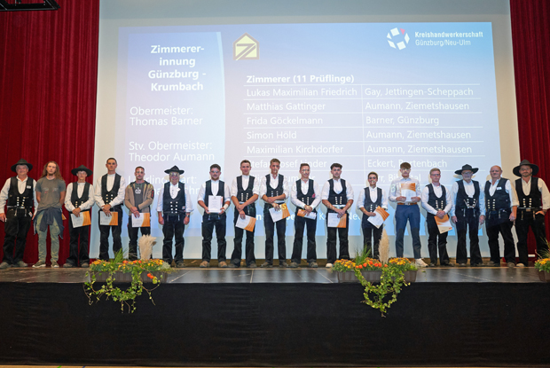 Gemeinsame Freisprechungsfeier - Zimmerer-Innung München